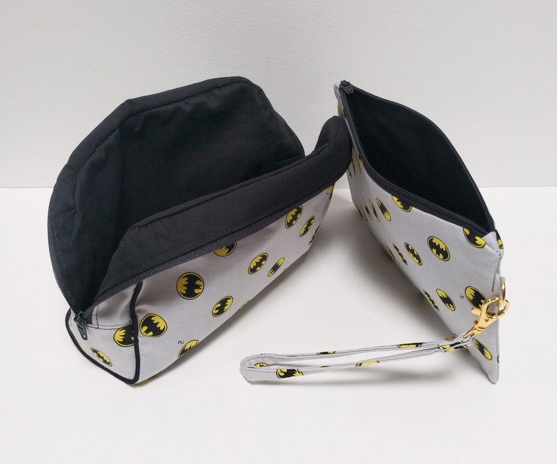 Batman Bat Symbol Travel Bag Pouch Black and Yellow - Etsy