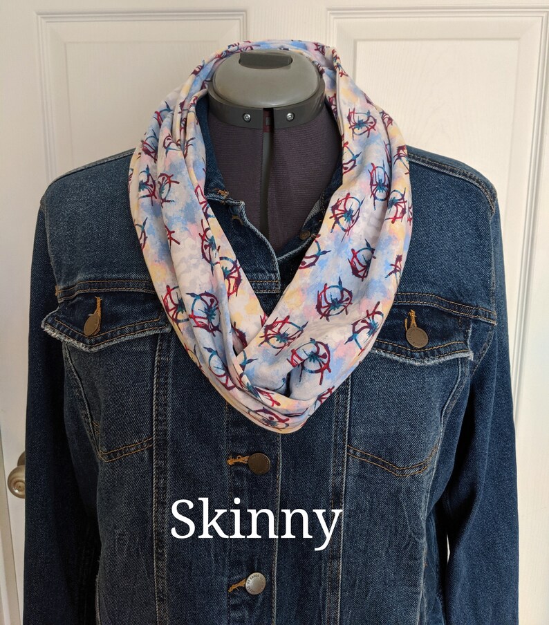 Spiderman Spiderverse Knit Infinity Scarf Regular and Skinny - Etsy