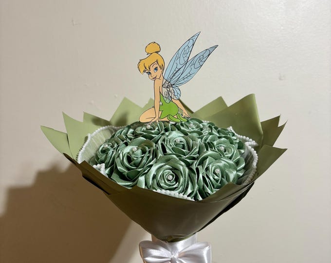 Tinkerbell Eternal Rose Bouquet. - Etsy