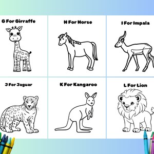 Printable Colouring Worksheets, Animal Colouring Pages, Kids Alphabet ...
