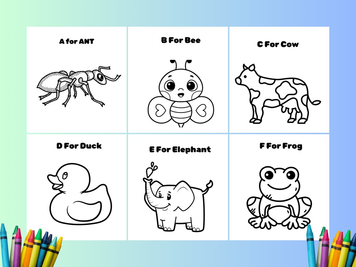 Printable Colouring Worksheets, Animal Colouring Pages, Kids Alphabet ...