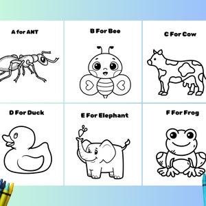 Printable Colouring Worksheets, Animal Colouring Pages, Kids Alphabet ...