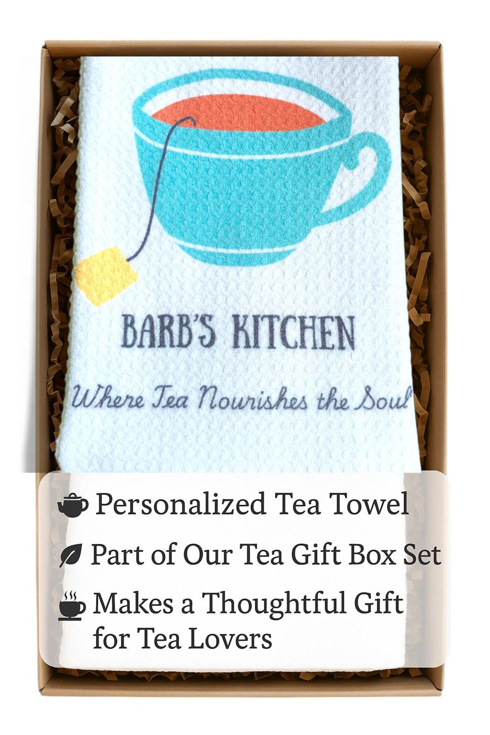 Personalized Tea Gift Box - Custom Name Bridesmaid Gift - Cozy Self ...