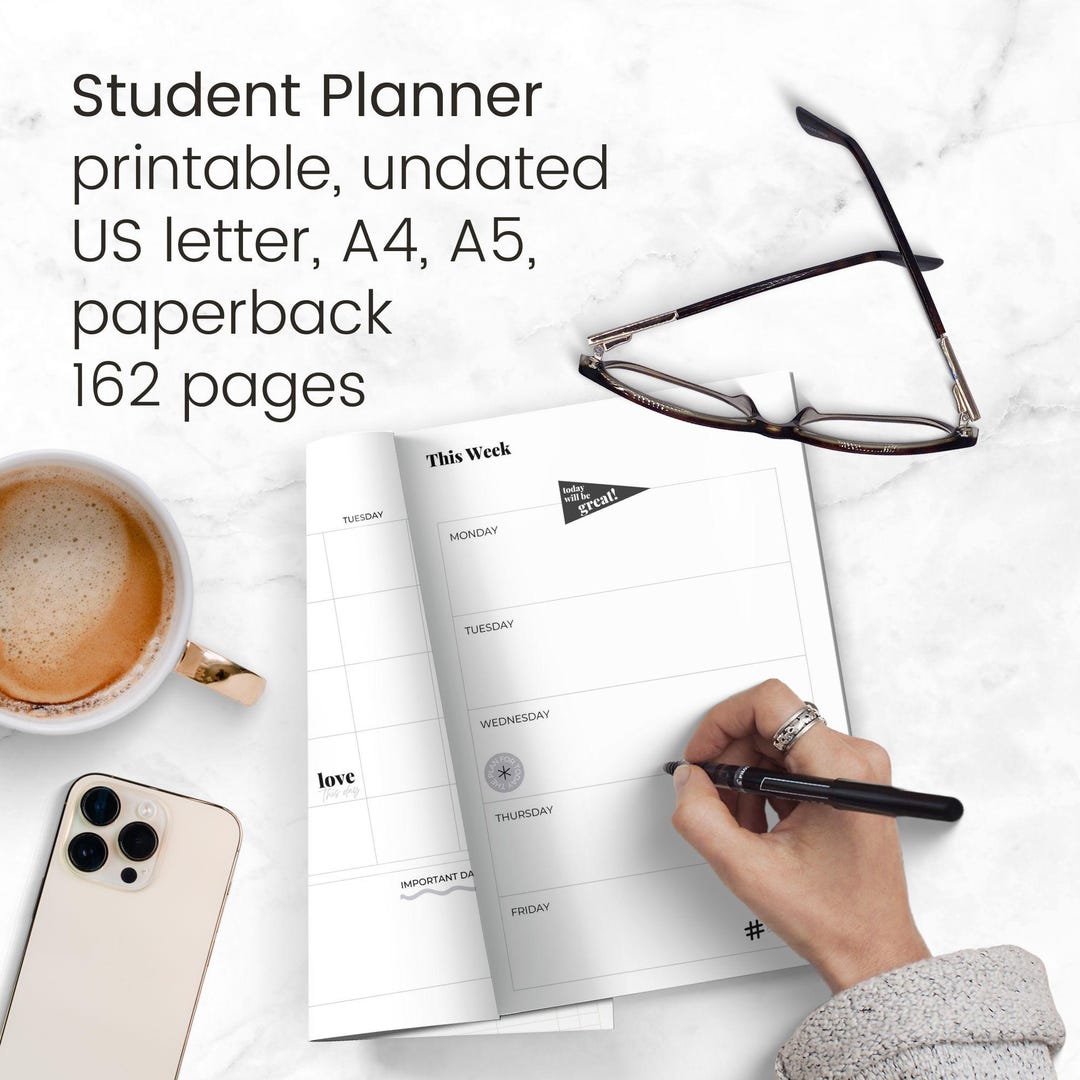 Digital Student Planner Printable,school Planner Goodnotes,undated ...