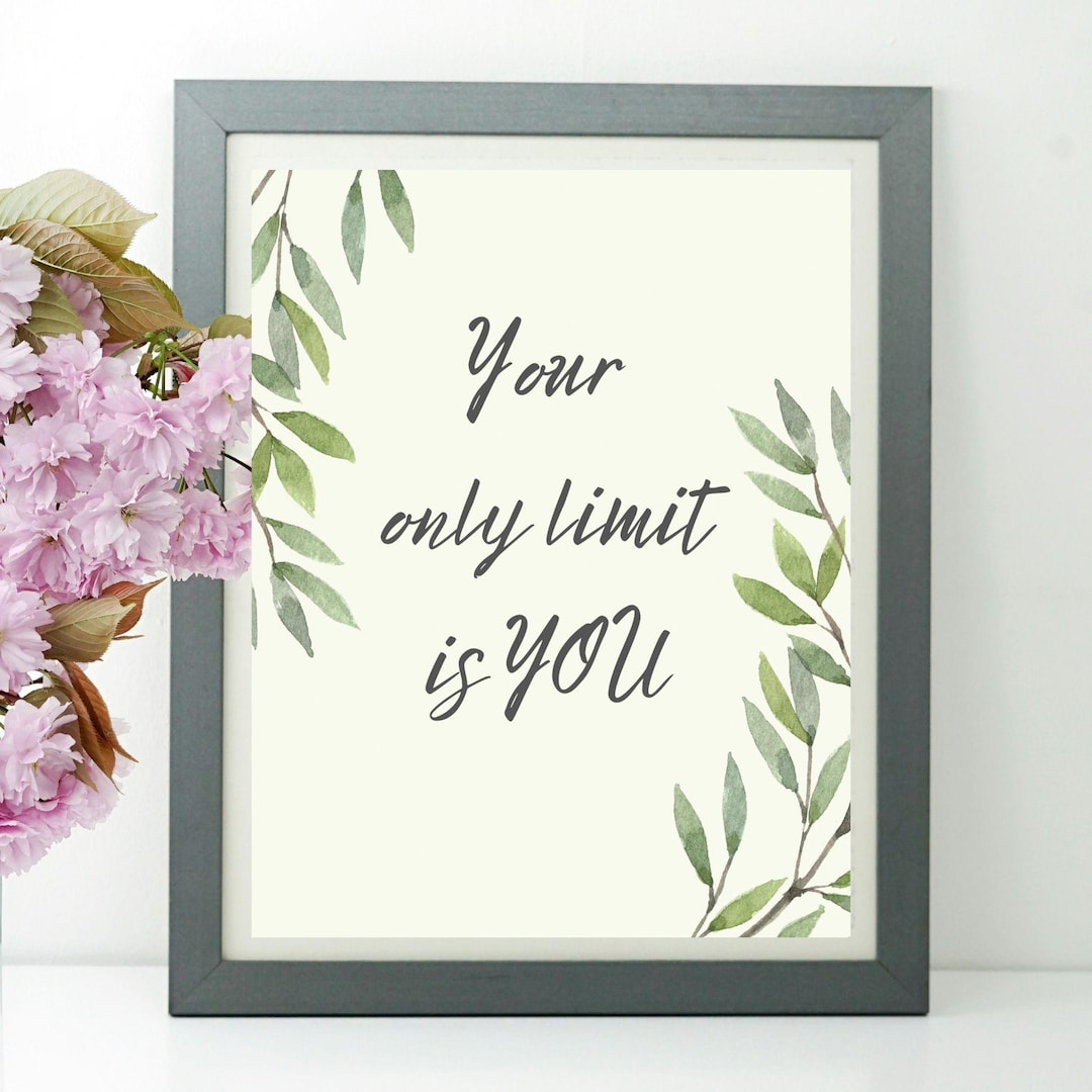 Printable Text Wall Art, Home Decor Wall Art in Green Shades ...