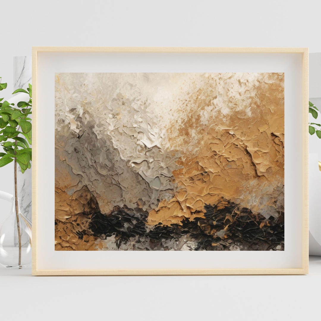 Earthy Textured Abstract Painting Wall Art | Textured Art PRINTABLE ...