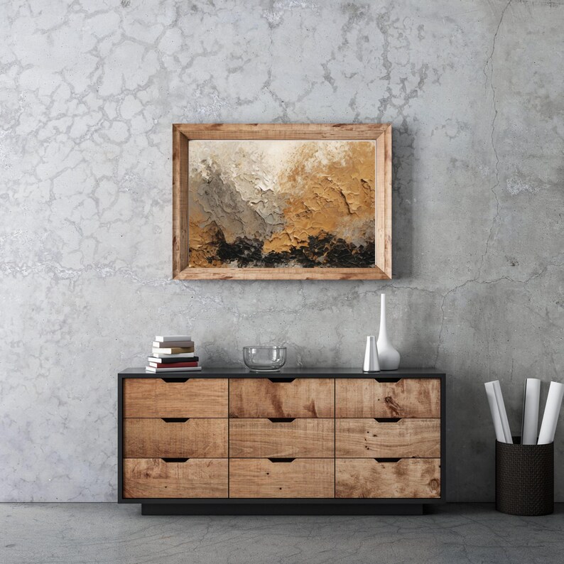 Earthy Textured Abstract Painting Wall Art | Textured Art PRINTABLE ...