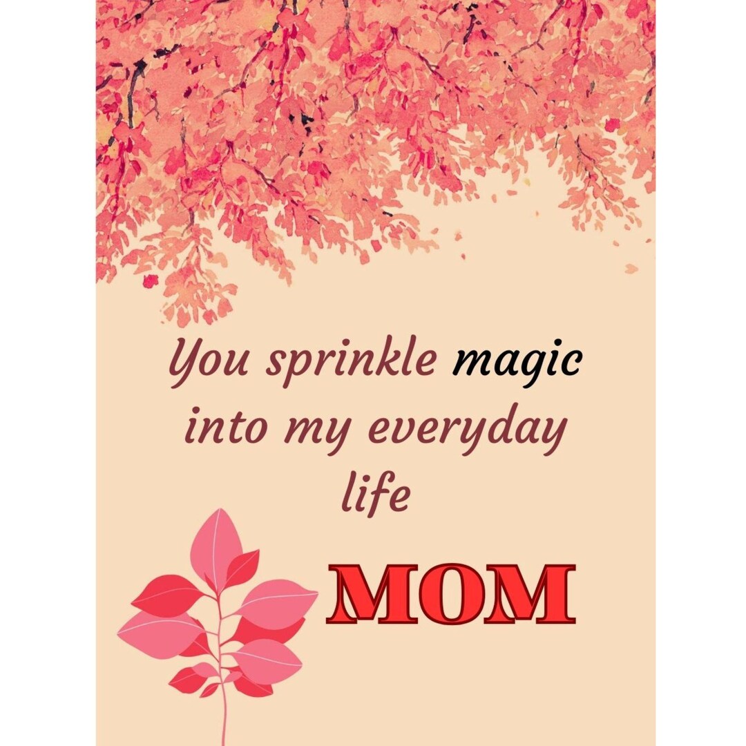 Sentimental Mom Card: Magic Sprinkle Design (printable Birthday Card ...