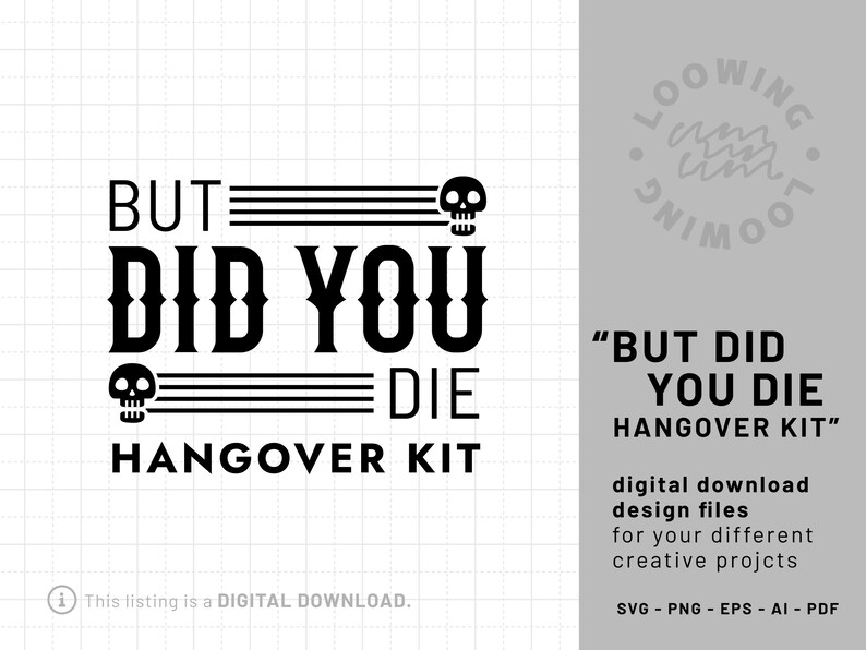 Party Hangover Kit PNG SVG, Instant Download Funny Hangover, Wedding ...