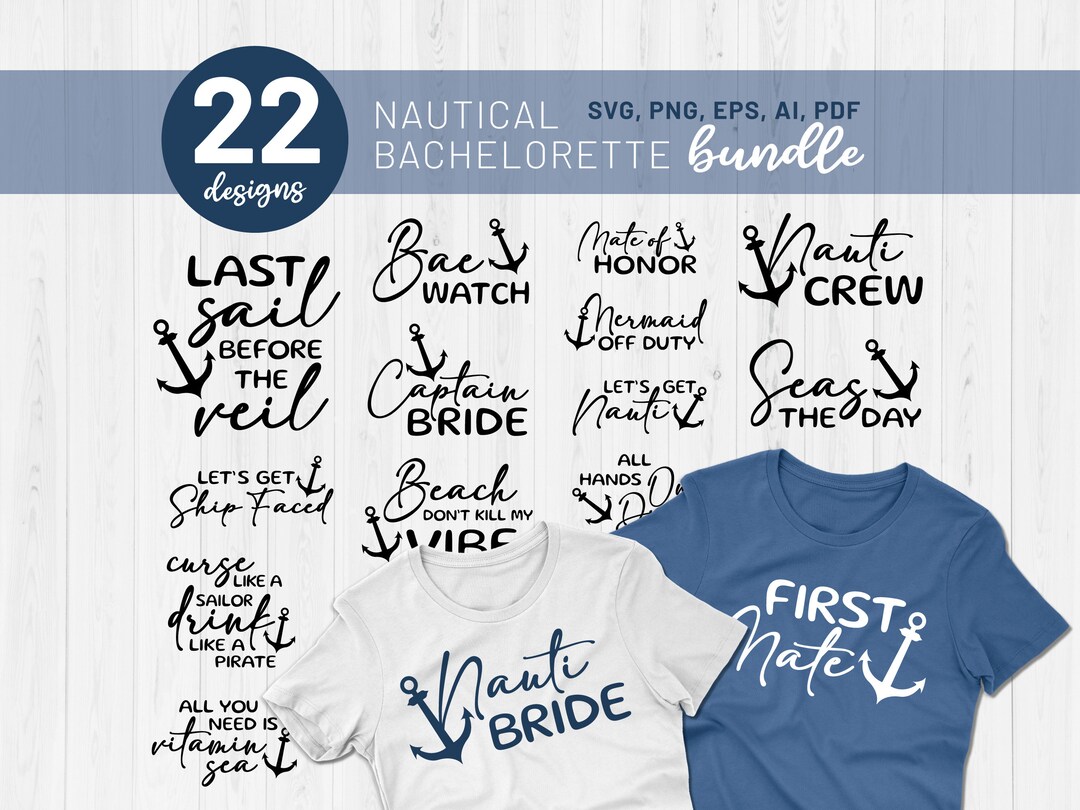 Nautical Bachelorette SVG Bundle, Beach Bachelorette Svg, Party SVG ...