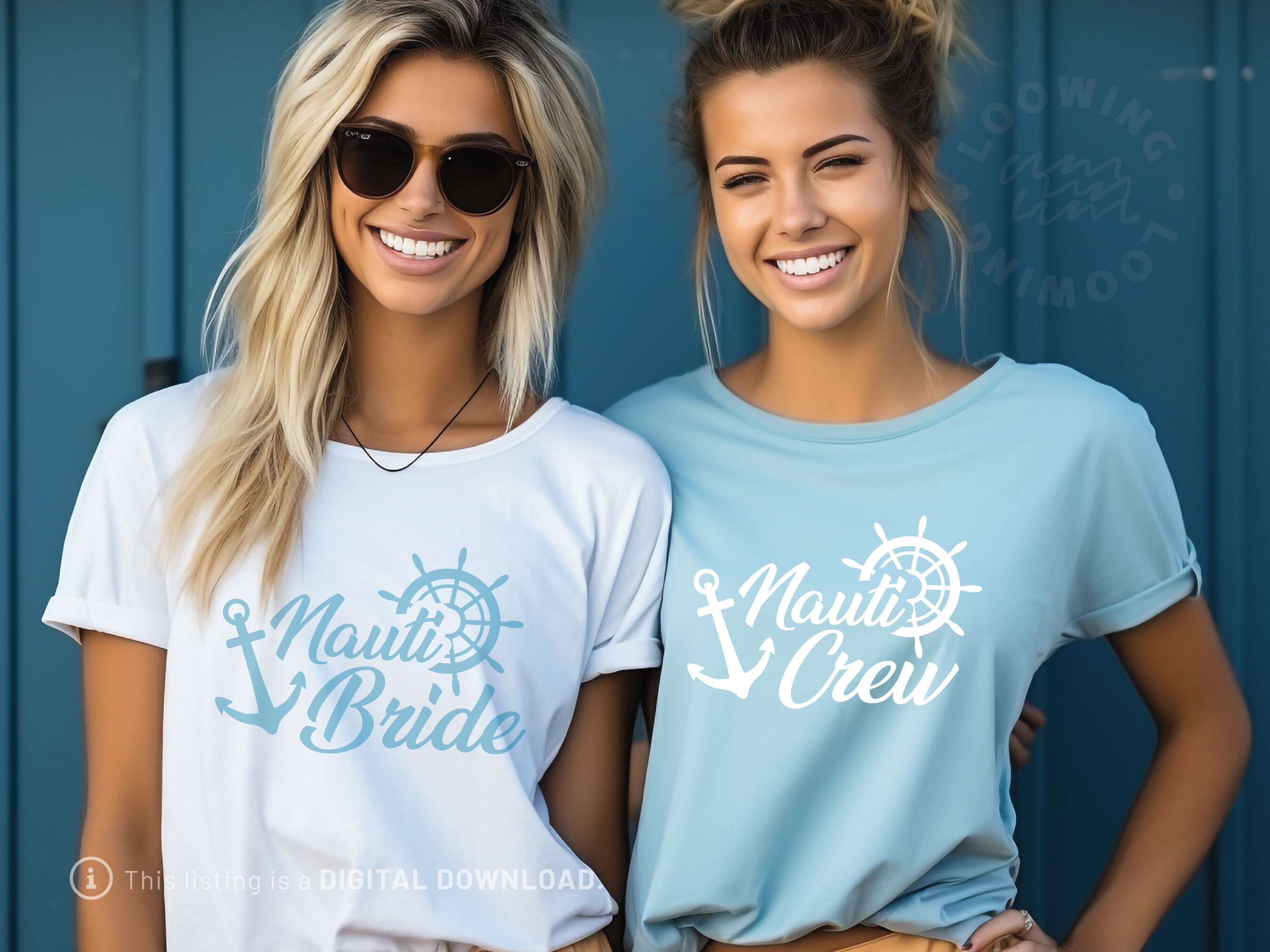 Nauti Bride Nauti Crew Svg Png, File for Wedding, Sea Themed Bridal ...