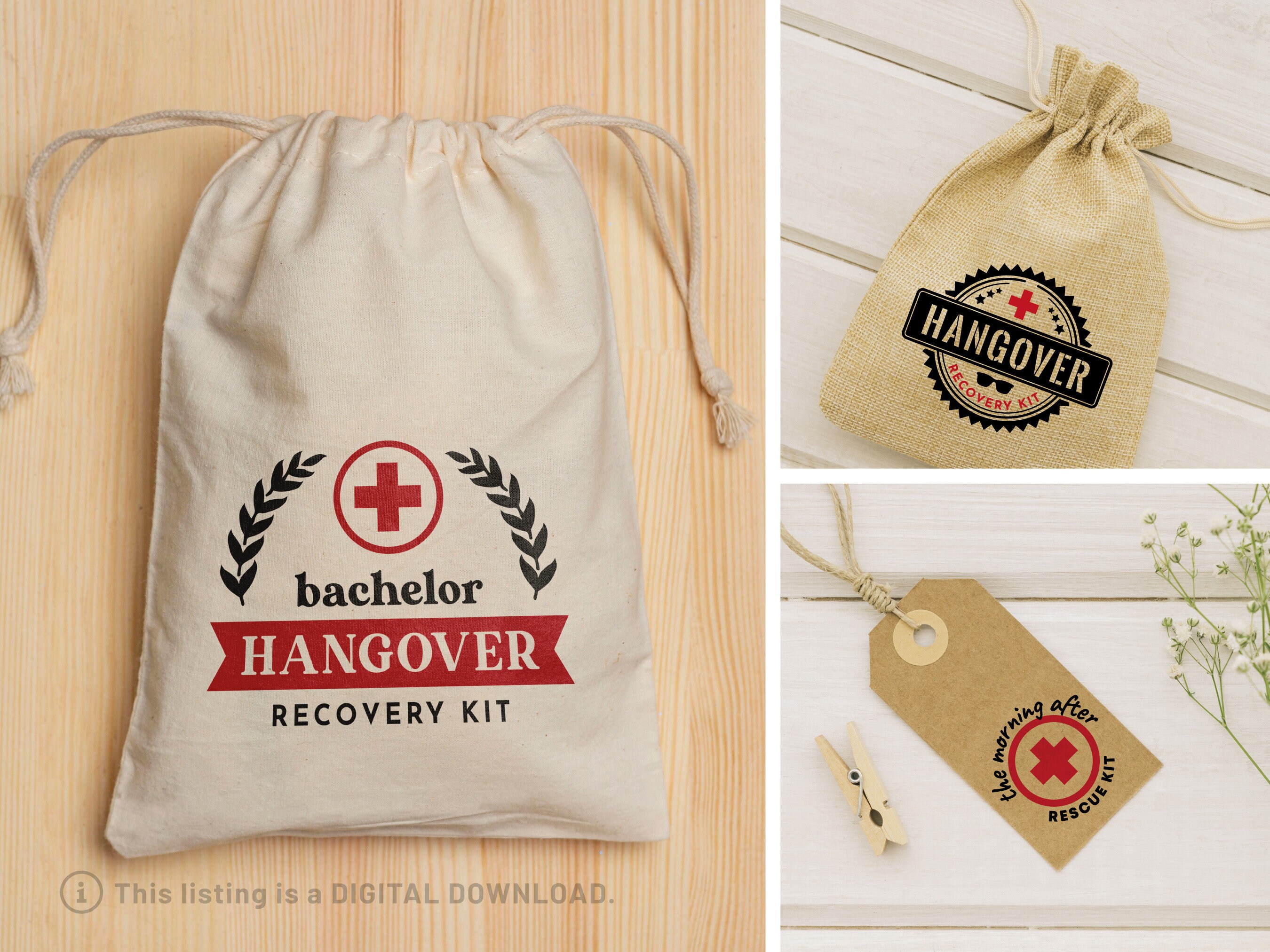 Bachelor Hangover Recovery Kit Bundle SVG PNG, Funny Hangover, Wedding ...