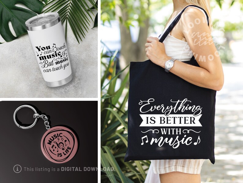 Music Quotes Bundle Svg Png Pdf, Musical Bundle Svg, Musician Gift ...