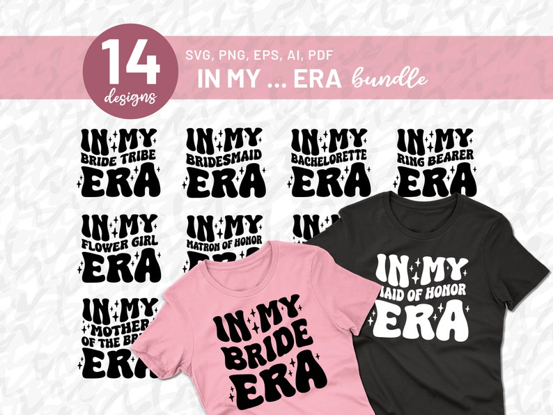 In My Bride Era Groovy Retro Svg Png Pdf Bundle, in My Bridesmaid Era ...