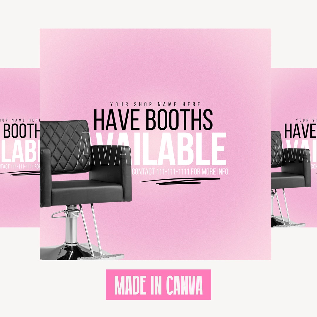 We Have Booths Available Flyer, Booths Available, Salon Owner Flyer - Etsy