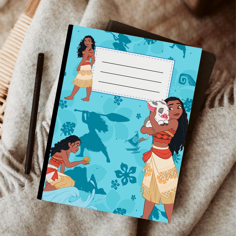 Princess Composition Notebook Covers, Back to School (canva Template ...