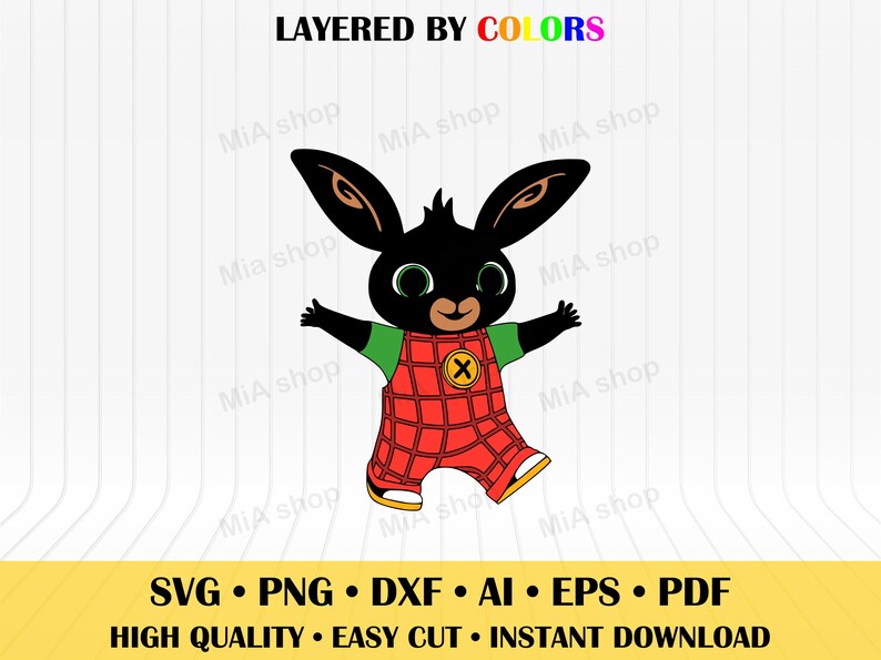 Bing SVG, Bing Bunny SVG, Bing Cricut, Bing Rabbit SVG, Bing Bunny ...