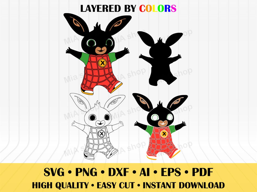 Bing SVG, Bing Bunny SVG, Bing Cricut, Bing Rabbit SVG, Bing Bunny ...