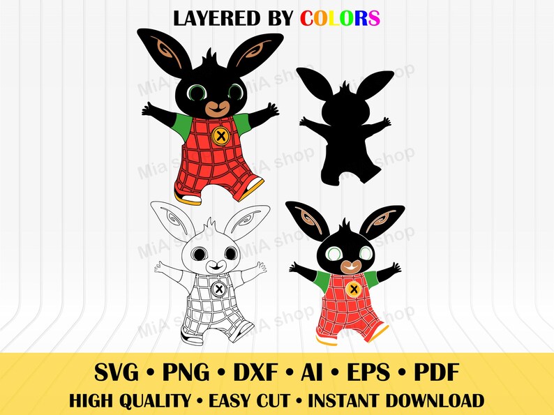 Bing SVG, Bing Bunny SVG, Bing Cricut, Bing Rabbit SVG, Bing Bunny ...