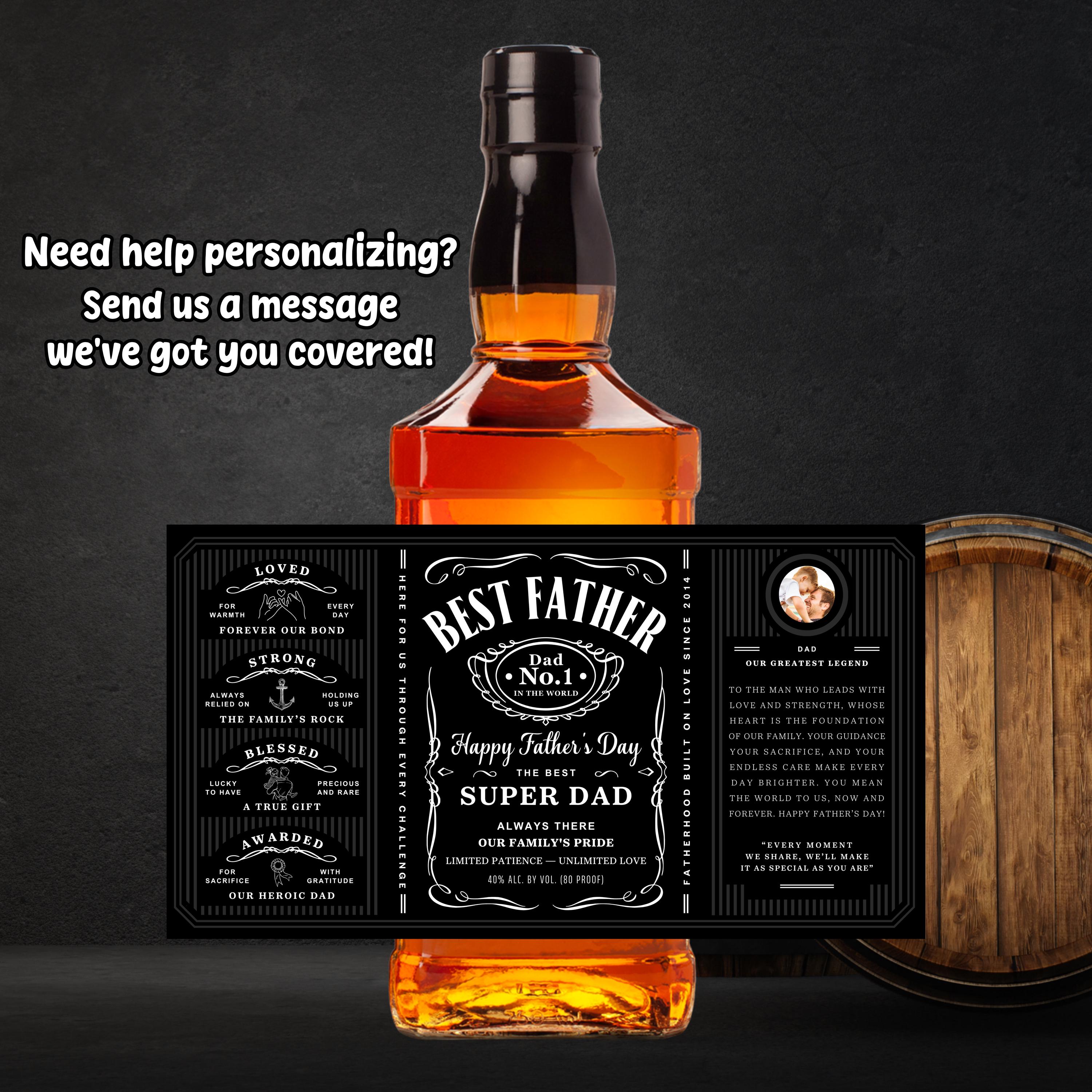 Personalized Whiskey Label: Vintage Black Label Design, Custom Bottle ...