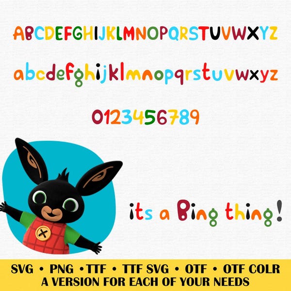 Bing Bunny Bundle, SVG,PNG, Sula Svg, Pando Svg, Bing Svg, Charlie Svg ...