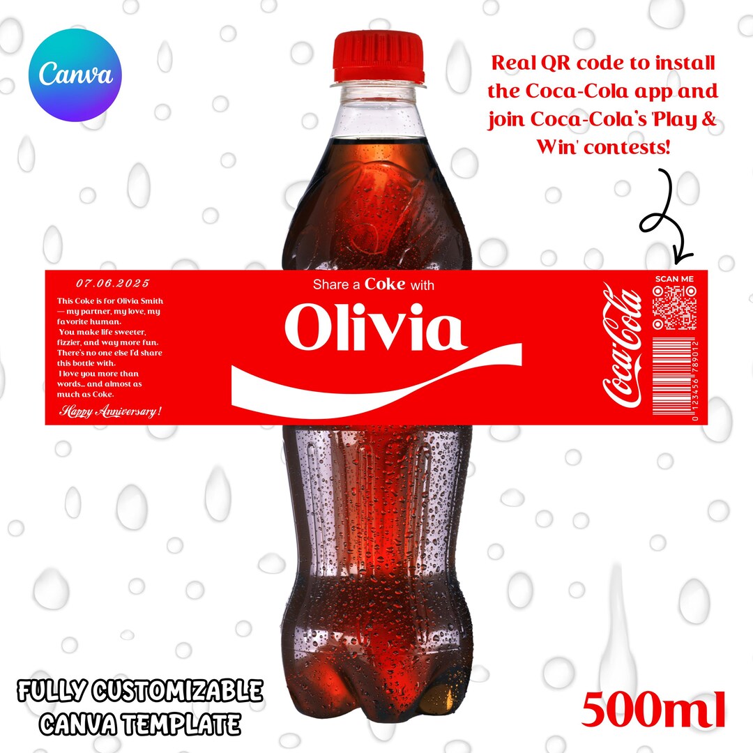 Personalized Bottle Label Sticker, Custom Name Cole Bottle, Custom ...