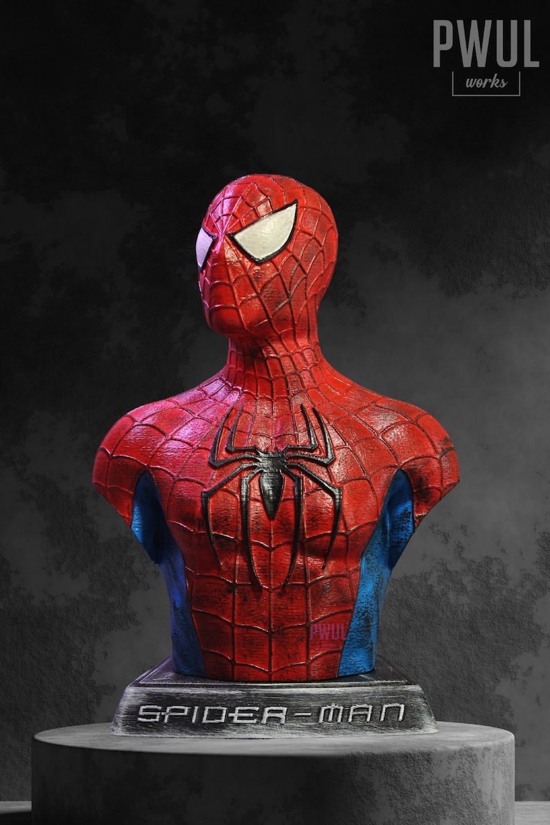 Spiderman Bust Statue Action Figure Desktop Decoration - Etsy