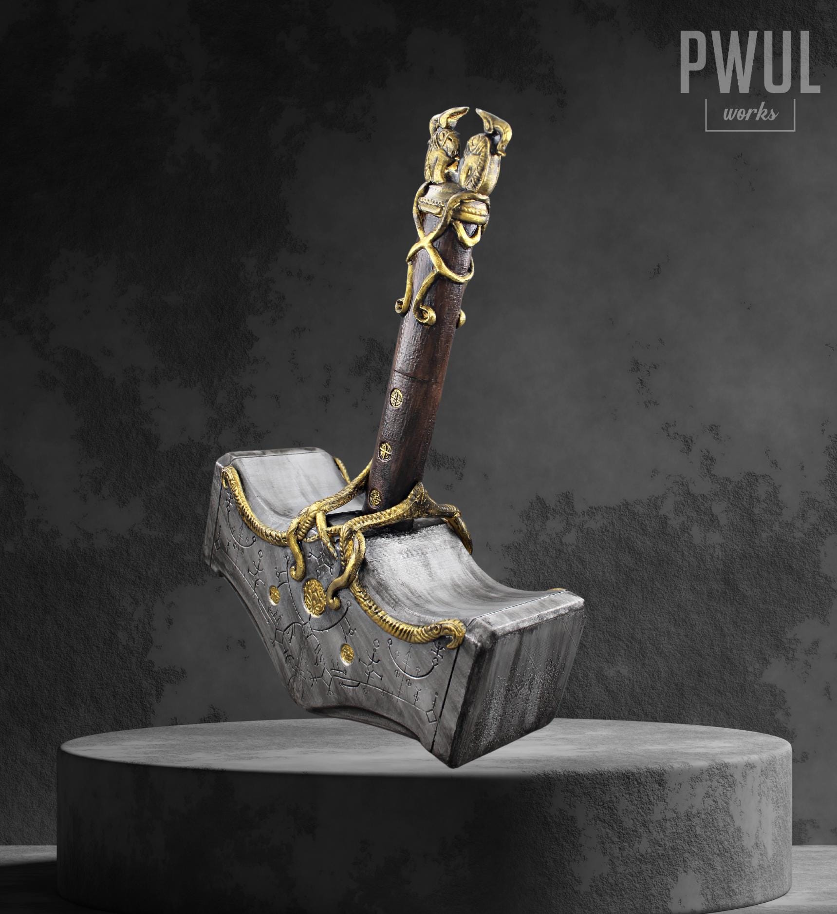 3D Kratos Mjölnir Hammer Replica - God of War Ragnarok, Full Size (45cm ...