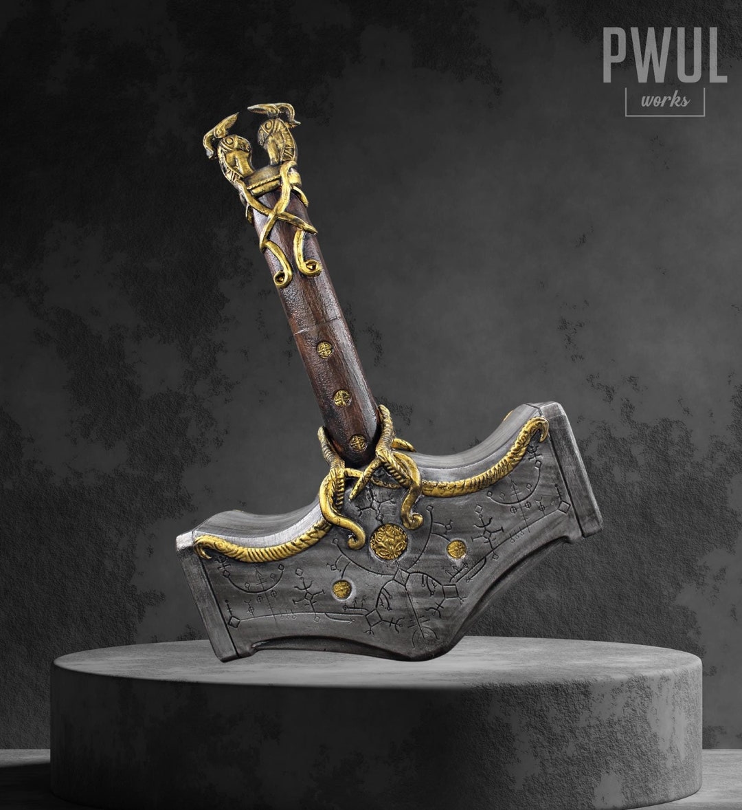 3D Kratos Mjölnir Hammer Replica - God of War Ragnarok, Full Size (45cm ...