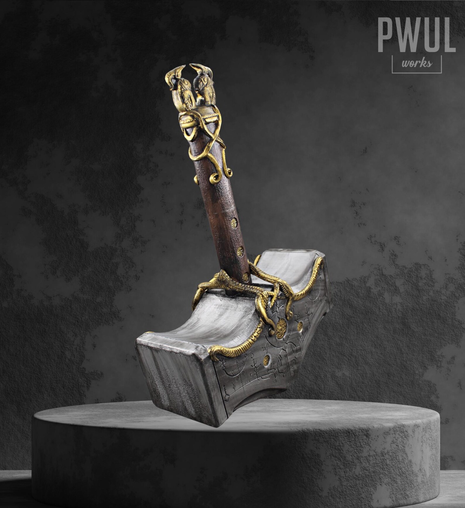 3D Kratos Mjölnir Hammer Replica - God of War Ragnarok, Full Size (45cm ...