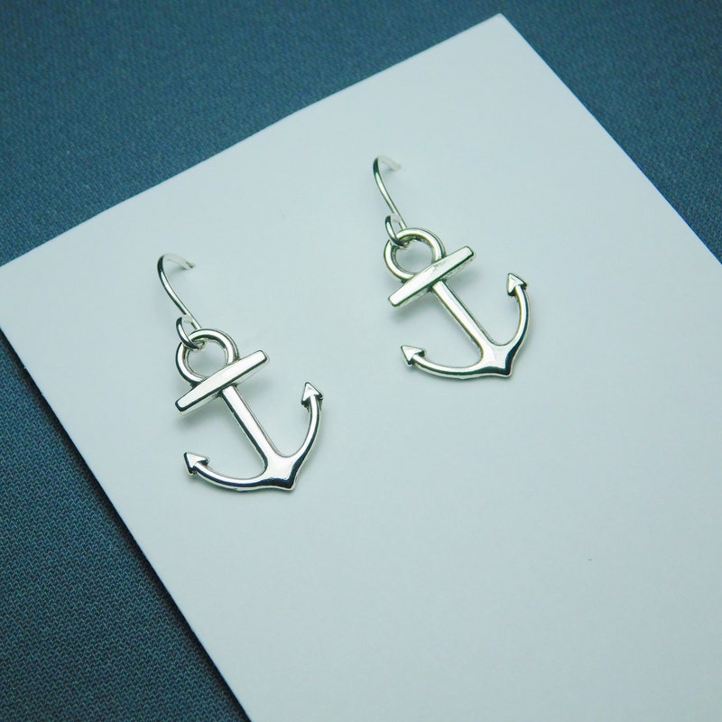 Anchor Earrings - Etsy