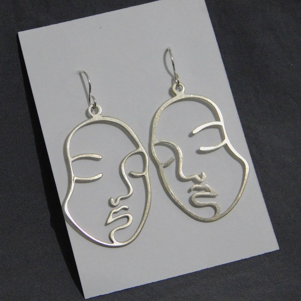 Wire Face Earrings - Etsy