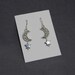 Filigree Half Moon Crescent Hematite Star Earrings/ Sterling Silver Ear ...