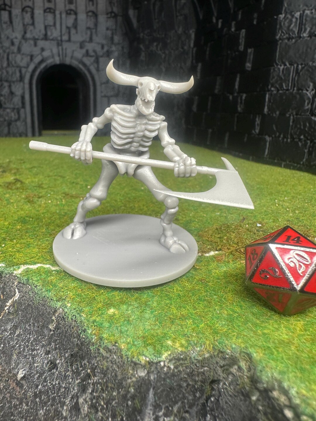 Skeleton Minotaur Miniature With Greataxe Dnd 5e Undead Boss Monster - Etsy