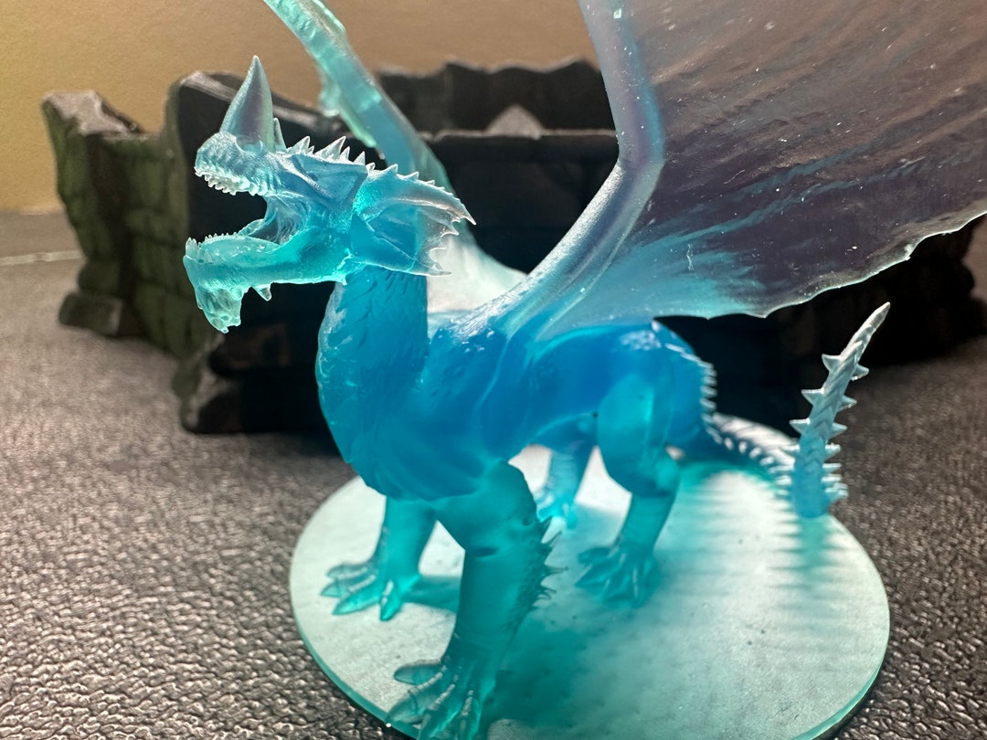 Adult Blue Dragon storm Dragon 3D Printed Miniature - Etsy