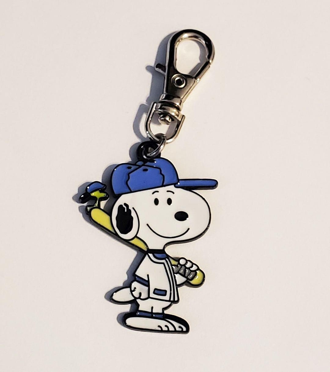 CARTOON Charm BASEBALL Bat W/ Woodstock on Top Zipper Pull for Bag ...