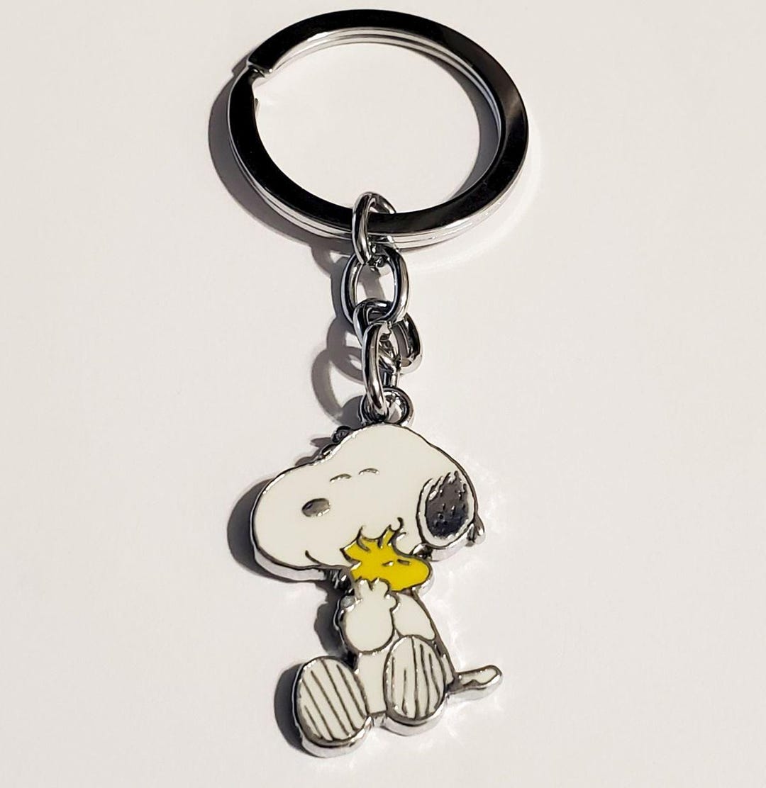 SNOOPY WOODSTOCK CHARM Peanuts Snuggles Character Keychain Key Chain ...