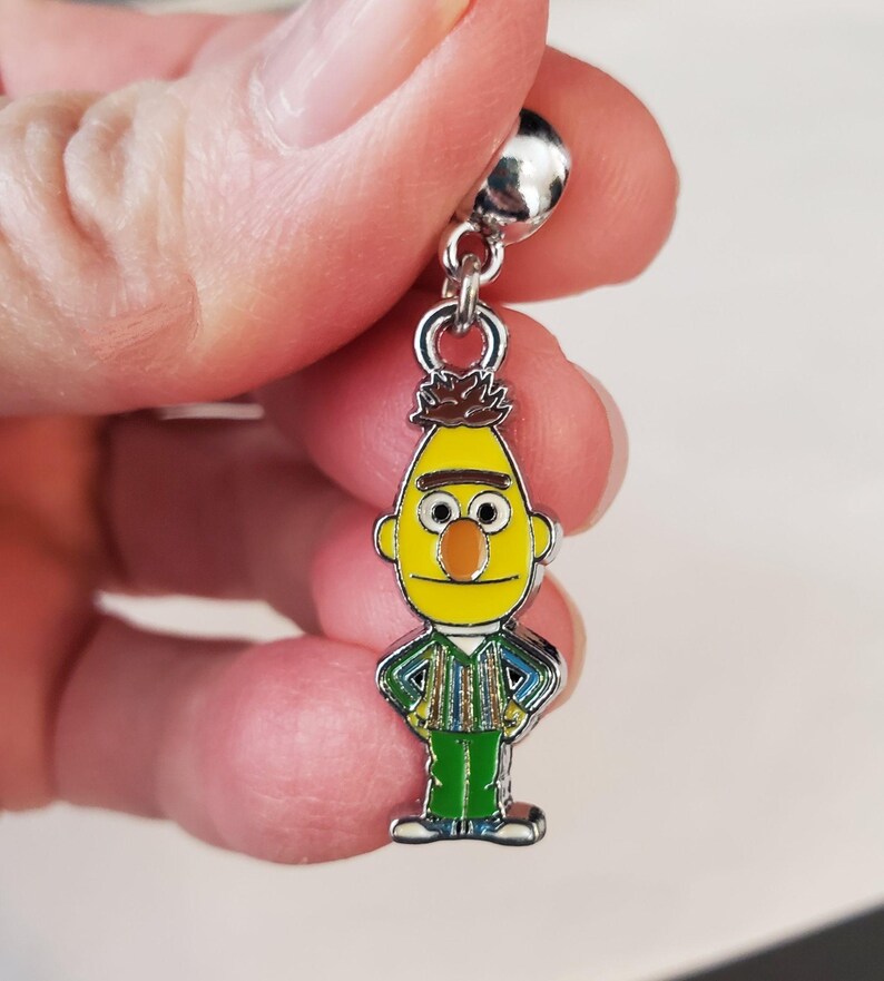 CARTOON CHARM Bert Add on Slider Pendant for European Bracelets ...