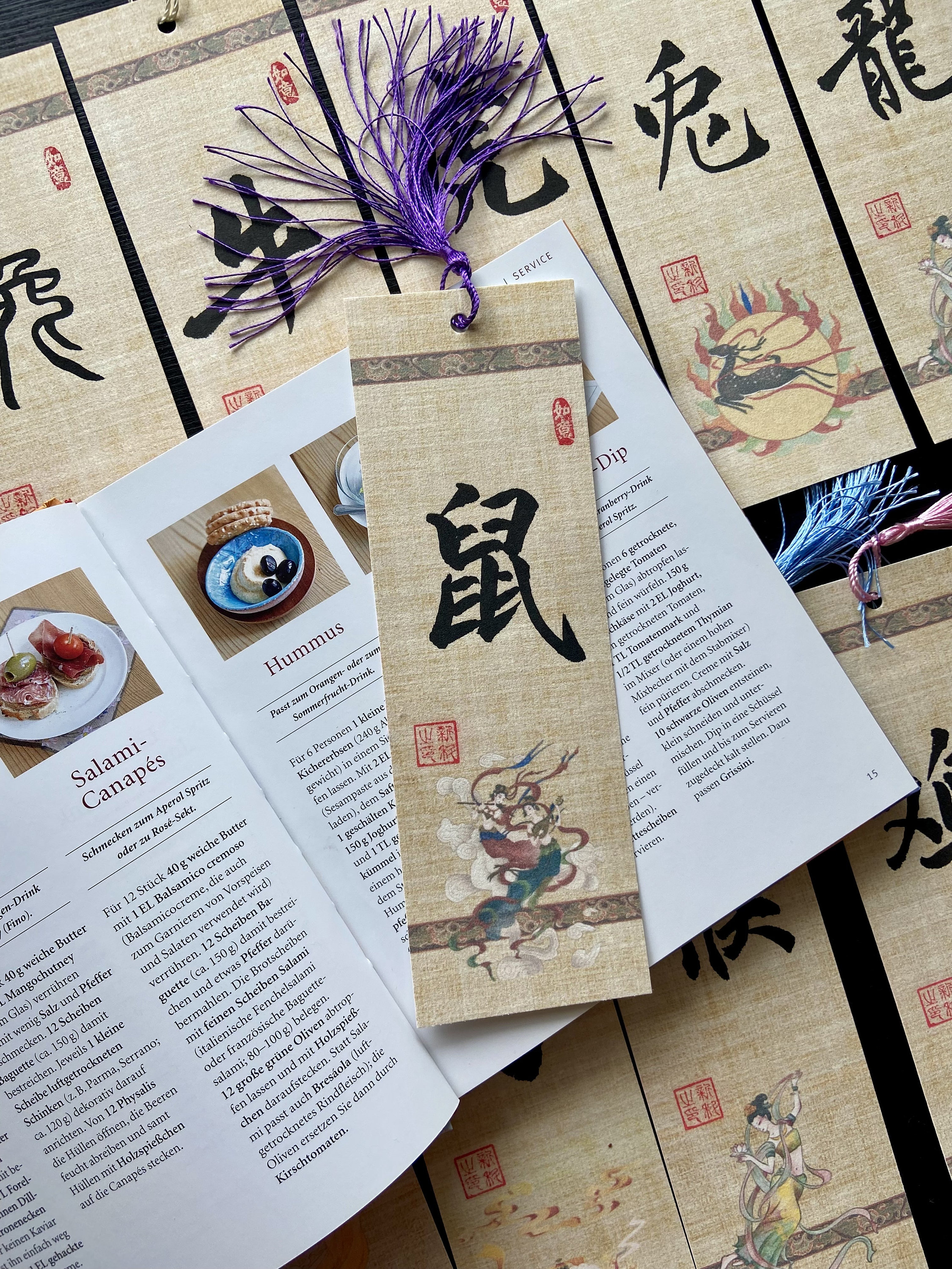Personalized Handwritten Calligraphy Chinese Zodiac Bookmark - Etsy
