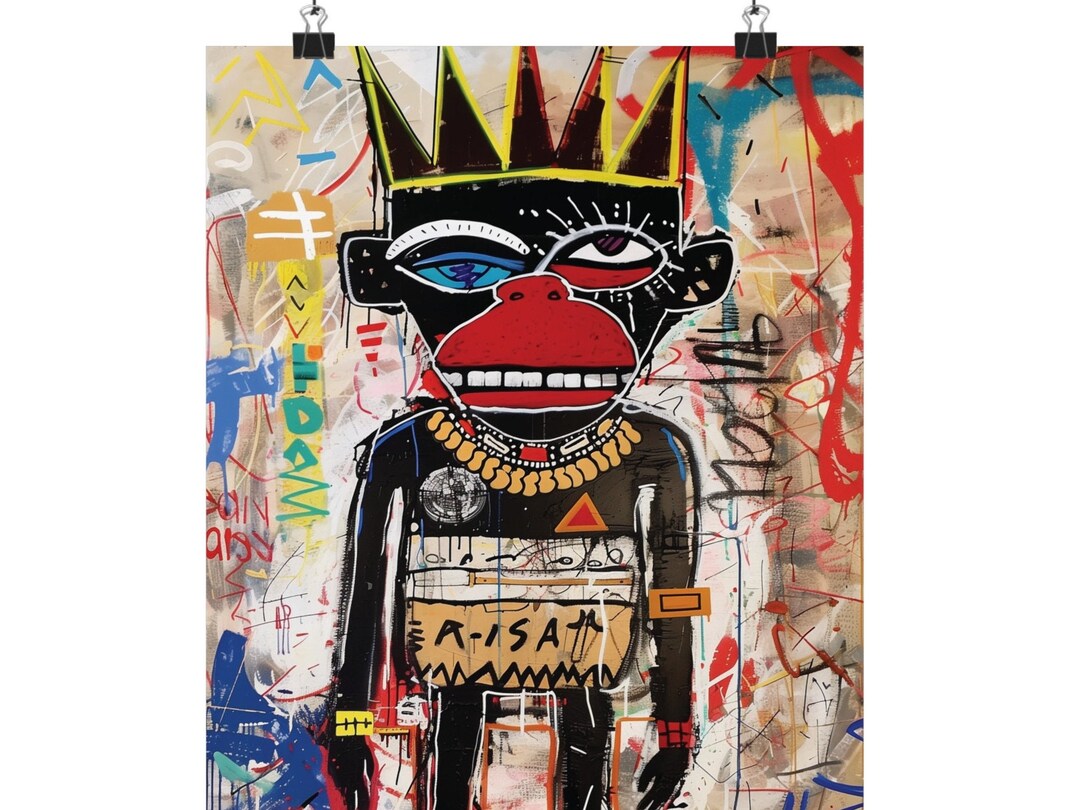 Basquiat Print Street Art Style Posters. Wall Art / Poster Basquiat ...