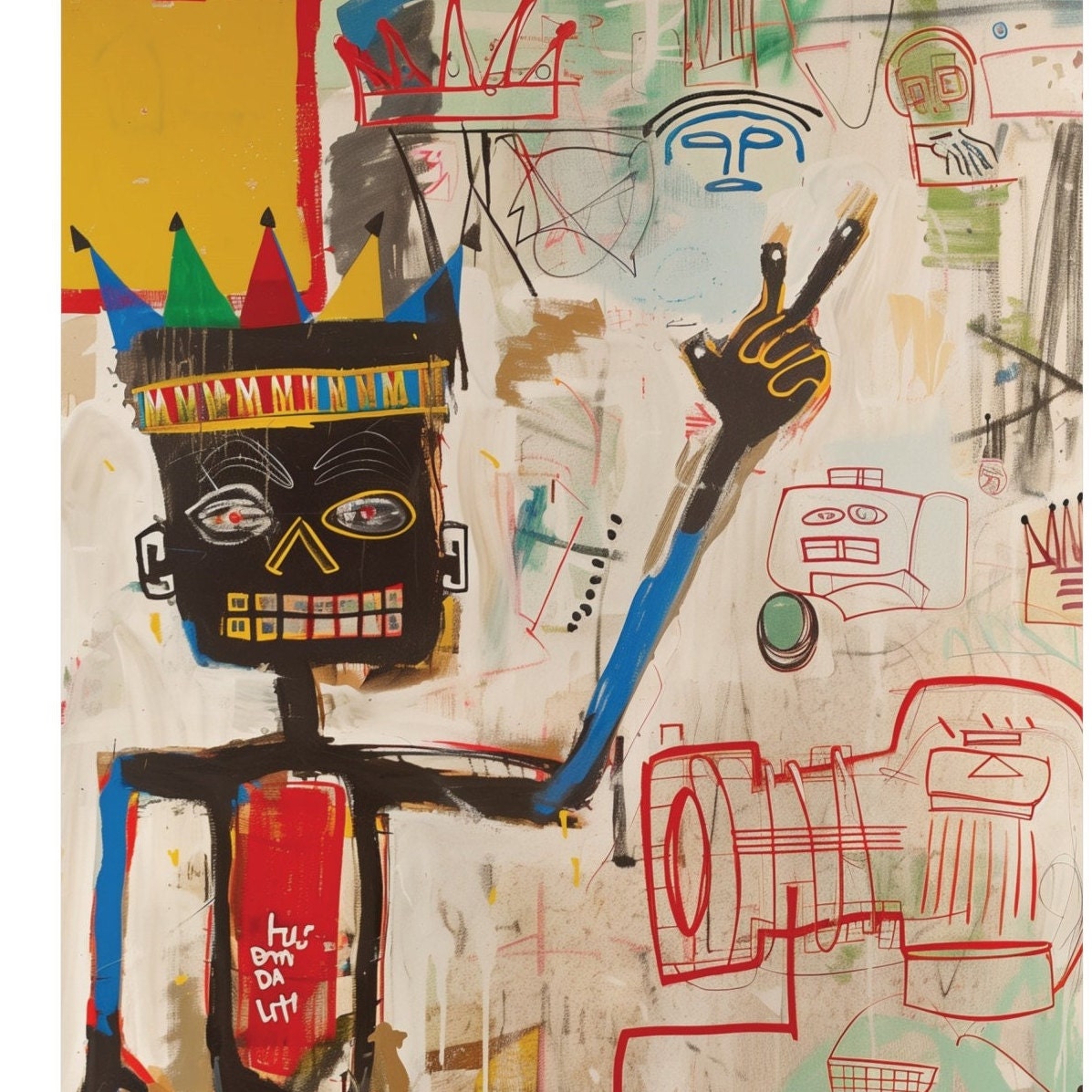Basquiat Print Street Art Style Posters. Wall Art / Poster Basquiat ...