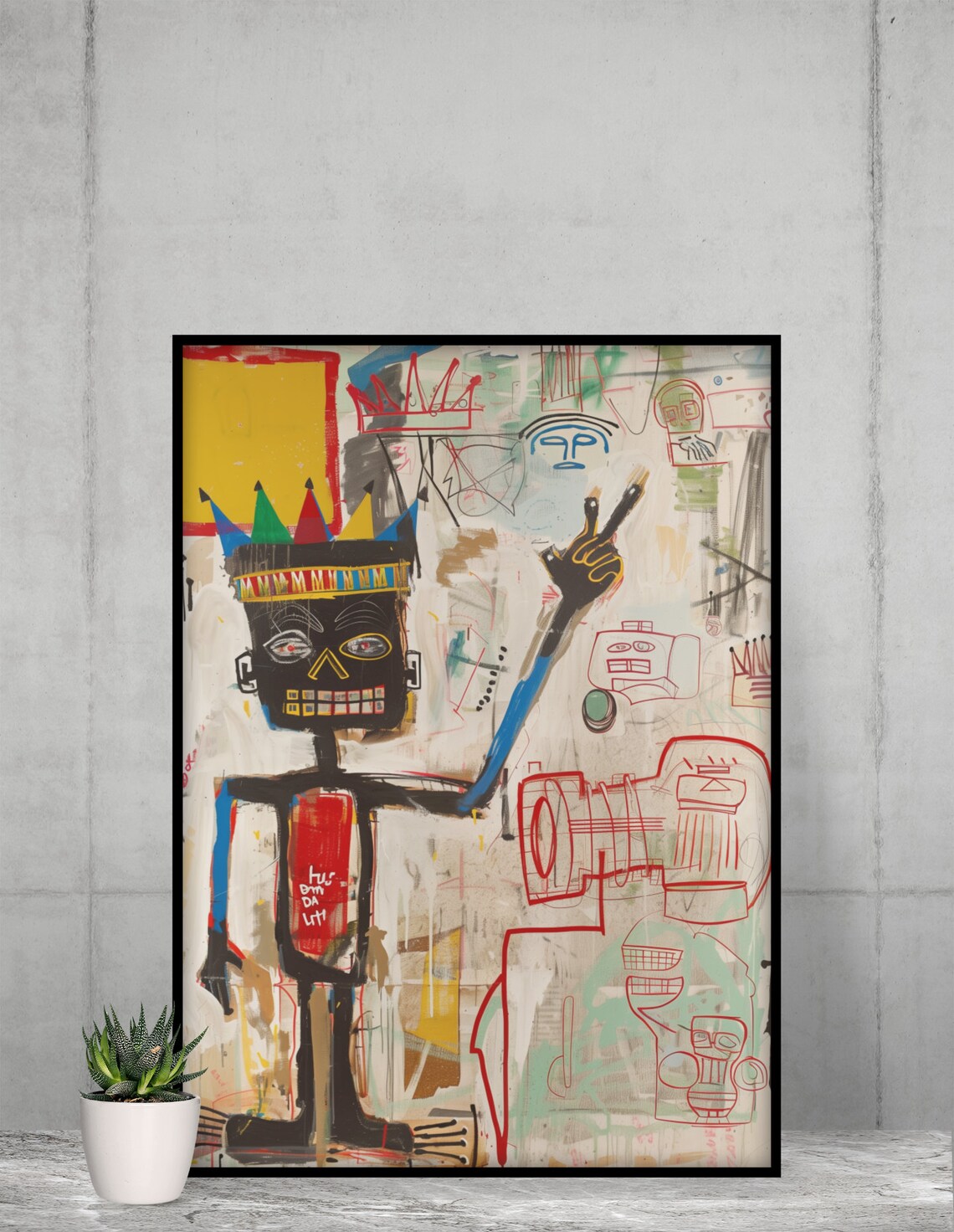 Basquiat Print Street Art Style Posters. Wall Art / Poster Basquiat ...