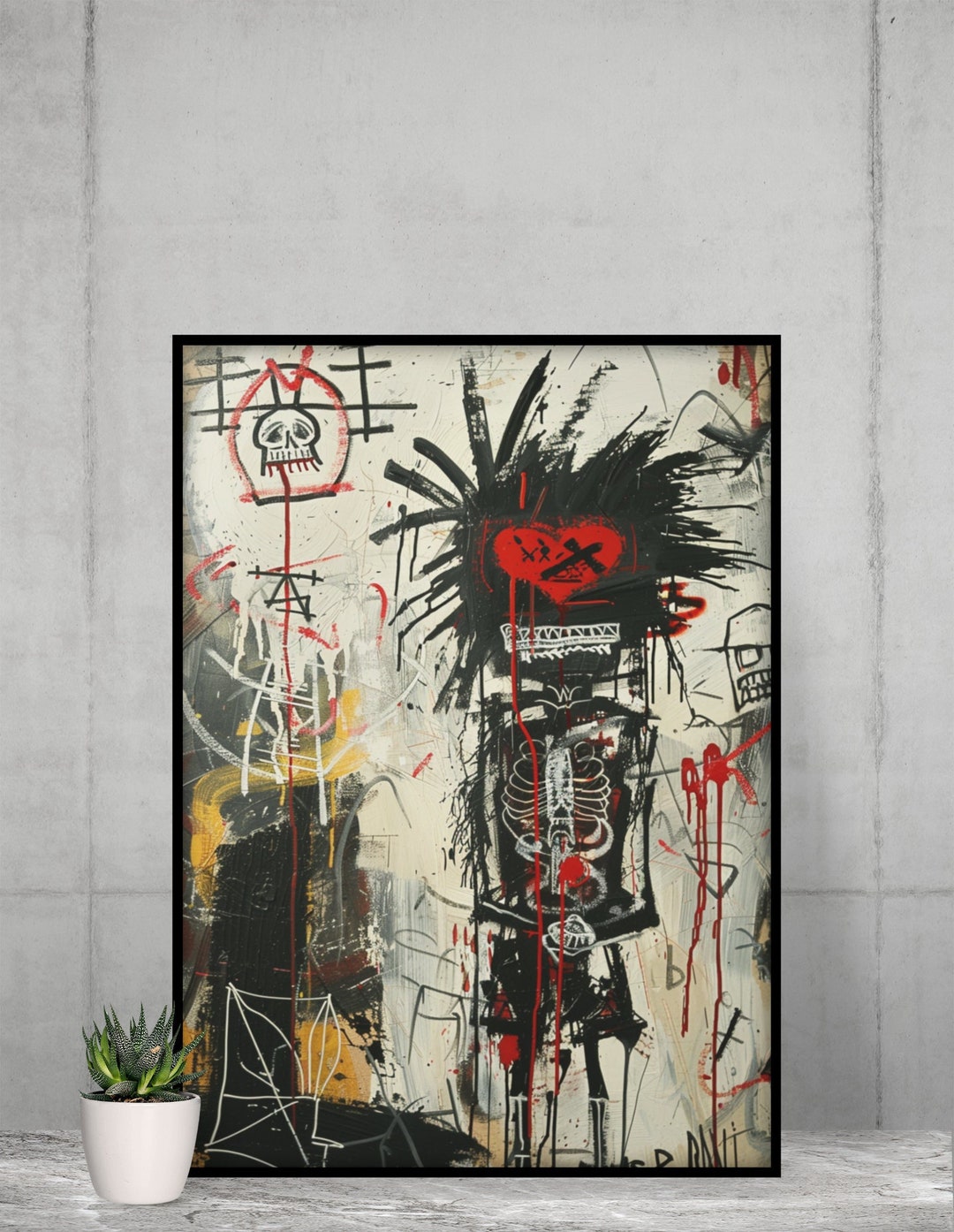 Basquiat Print Street Art Style Posters. Wall Art / Poster Basquiat ...
