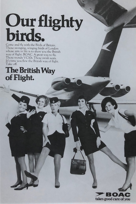 Vintage 1960s BOAC Cabin Crew STEWARDESS Uniform Jack… - Gem