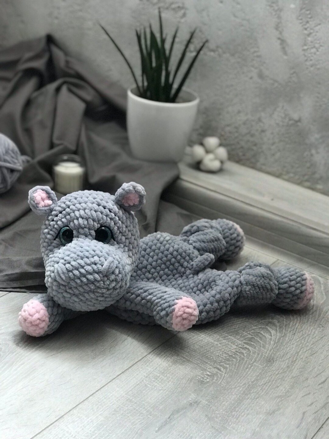 Hippo Comforter Crochet Pattern Plushies Amigurumi - Etsy