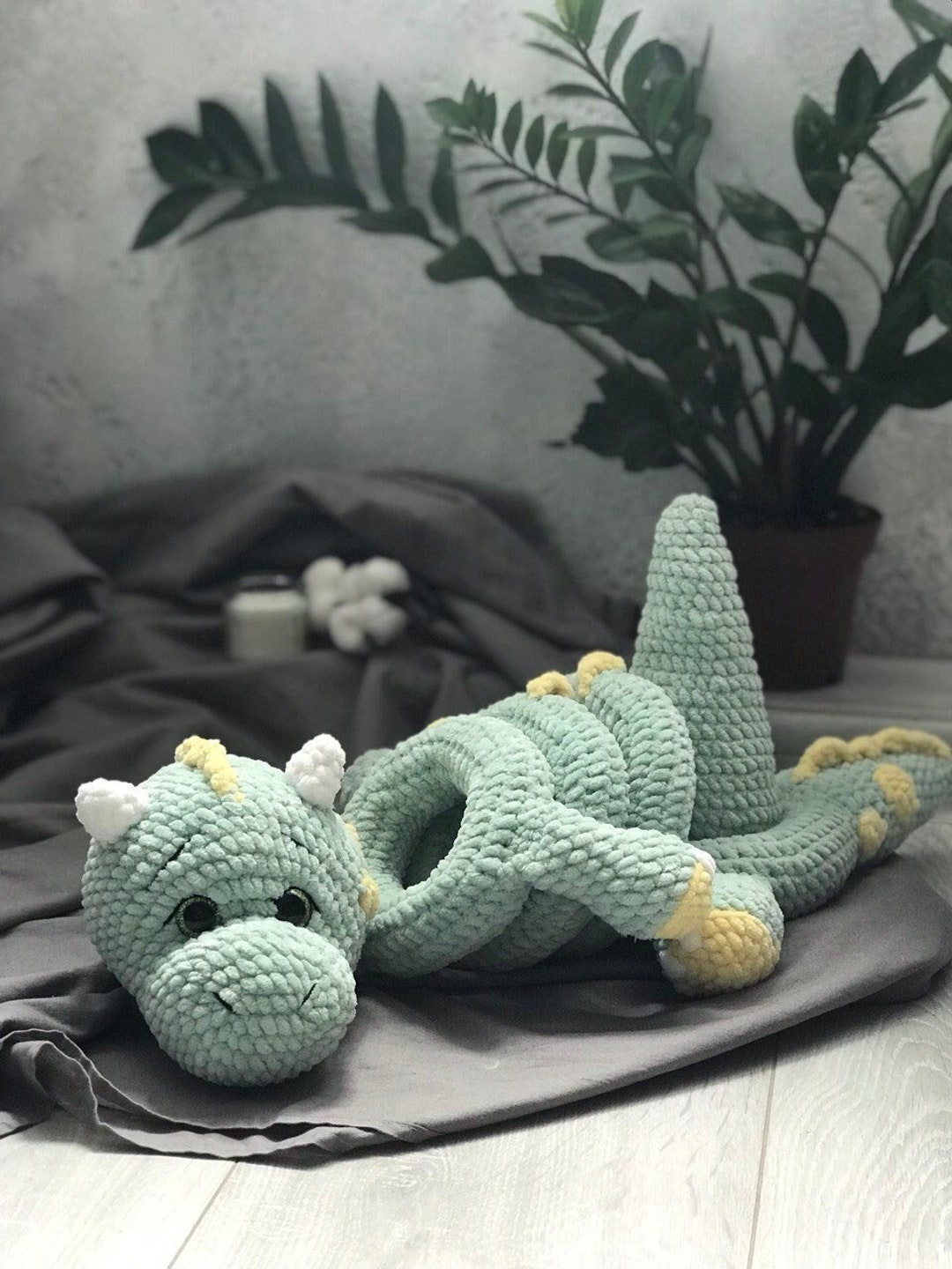 Teddy Pyramids Dinosaur Crochet Pattern Plushies Amigurumi - Etsy