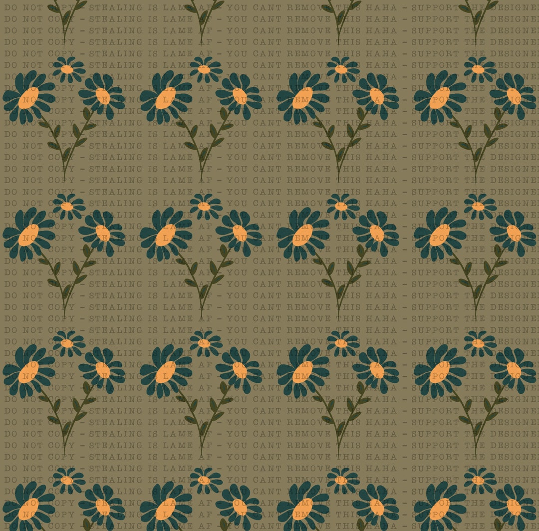 Floral Fan Seamless Small Scale - Etsy