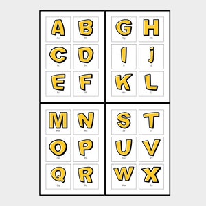 Alphabet Flashcards, Educational Cards, A-Z Cards, ABC, Alphabet ...
