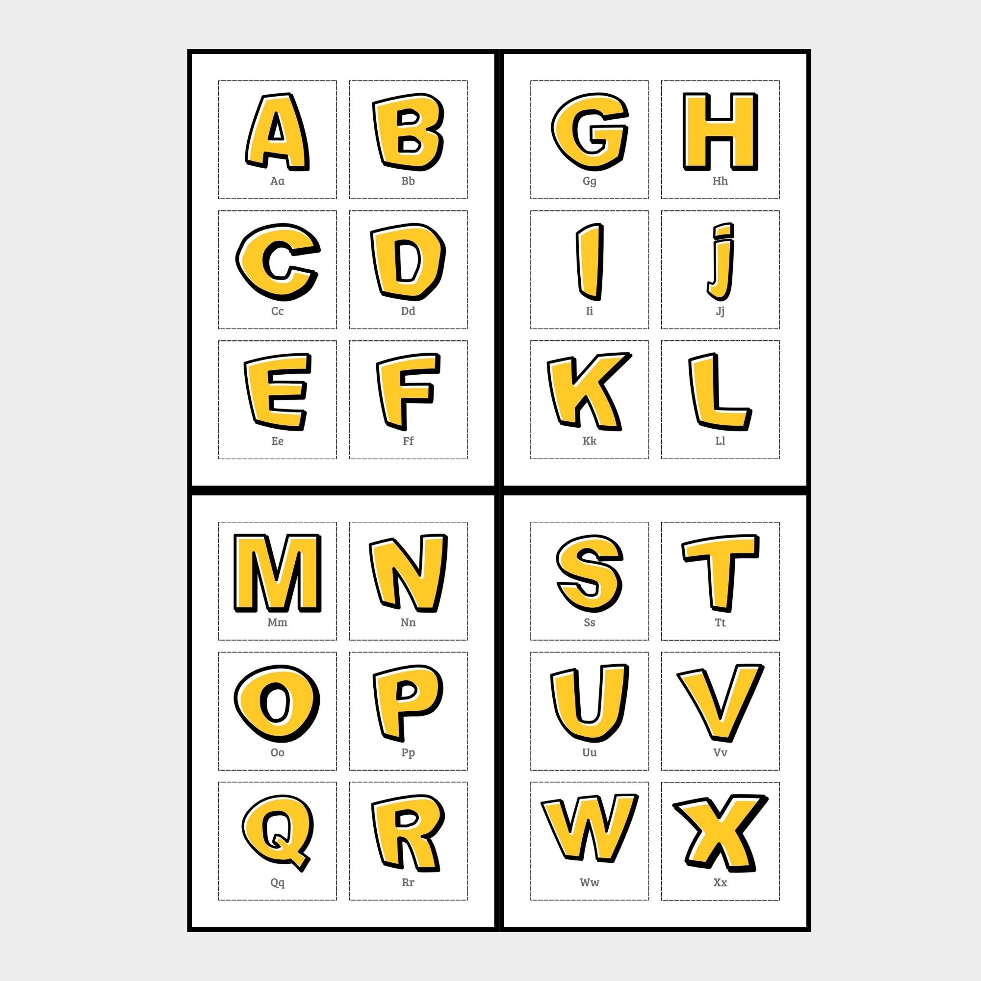 Alphabet Flashcards, Educational Cards, A-Z Cards, ABC, Alphabet ...