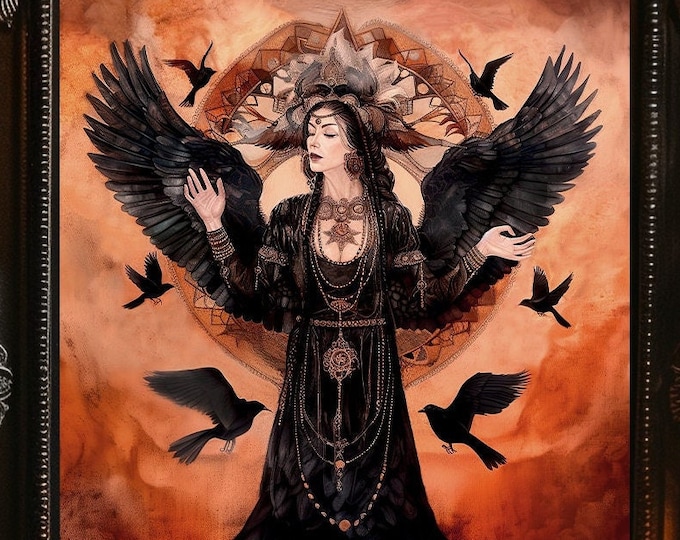 Morrigan Prayer Card - Etsy